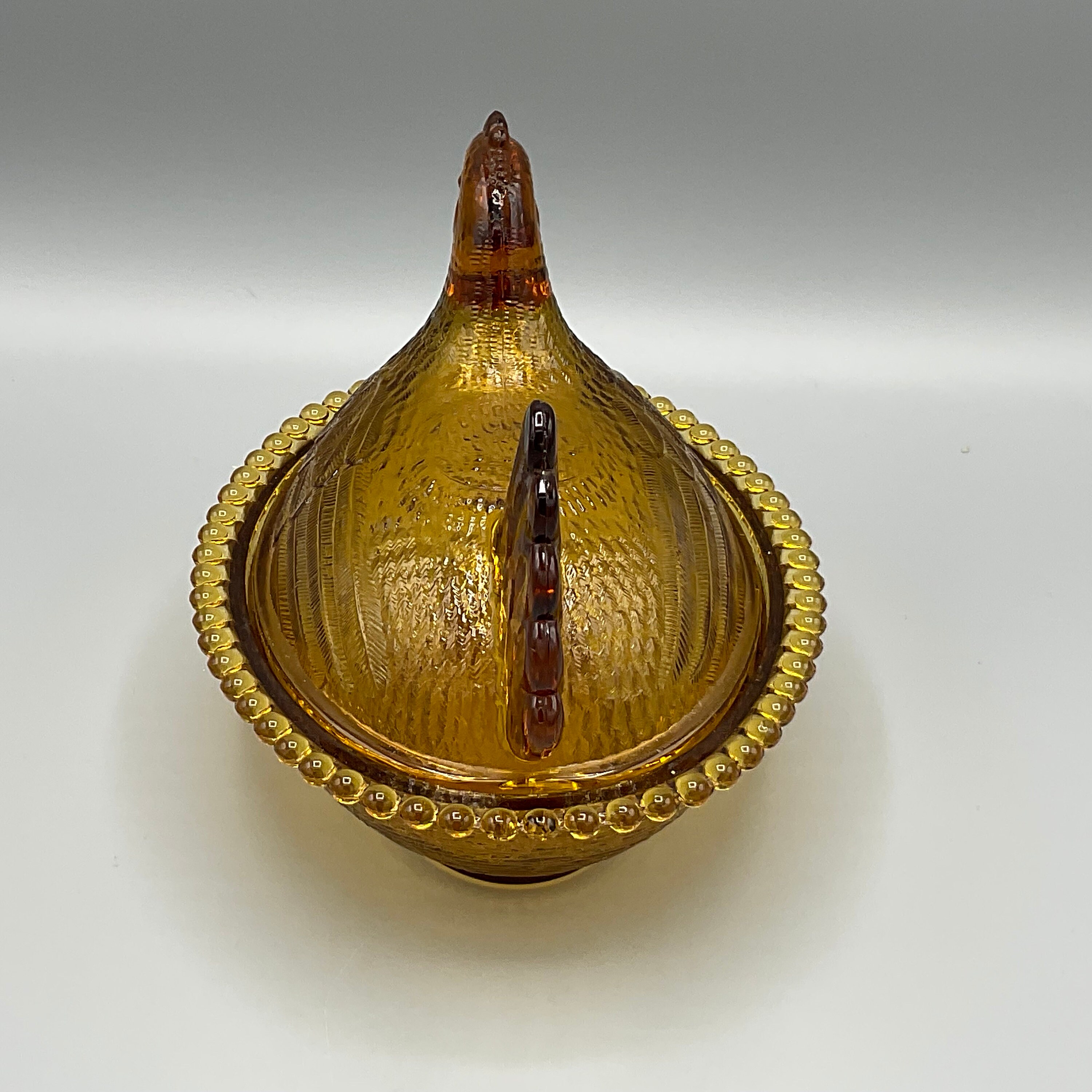 Indiana Glass Amber Hen on Nest - Etsy