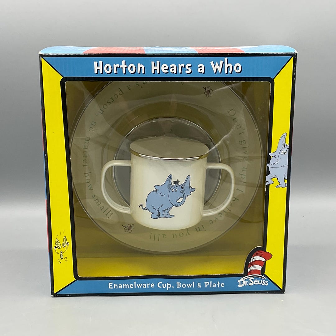 Dr. Seuss “horton Hears A Who” Enamelware Set - Etsy