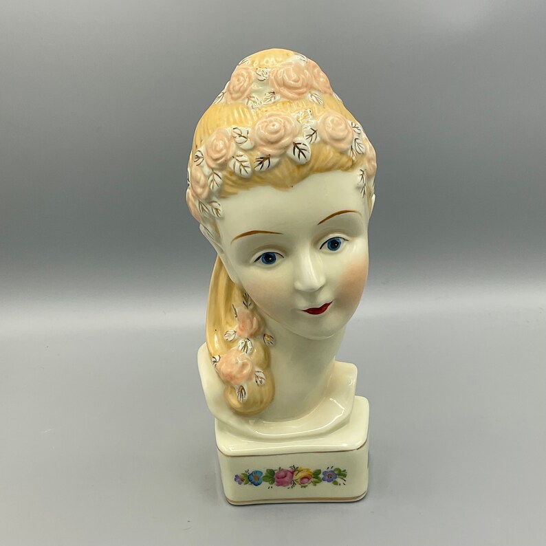 Porcelain Woman’s Head Wall Pocket - Etsy