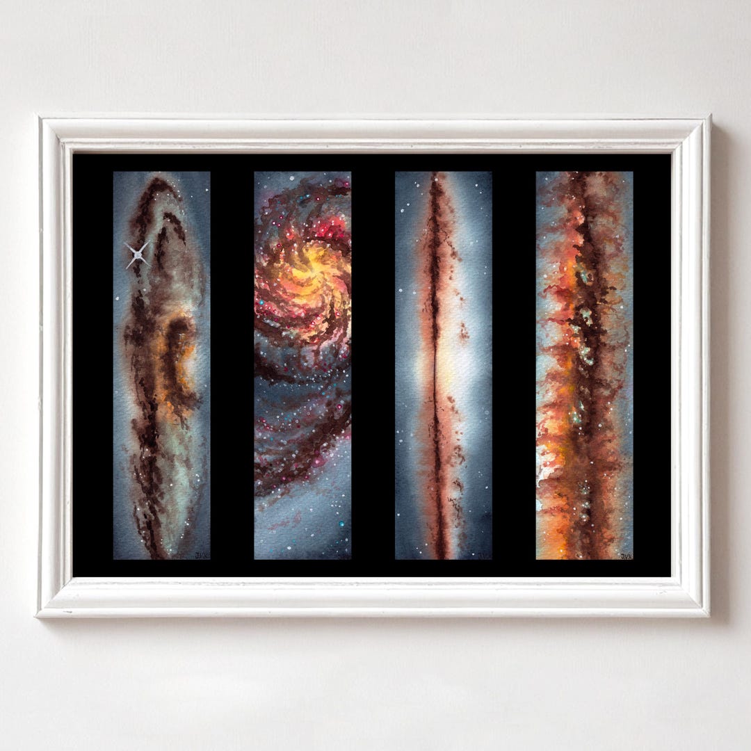 Galaxy Stripes on Black Fine Art Print - Etsy