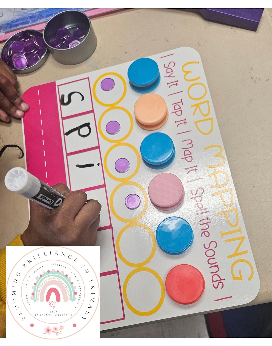 Phoneme Fusion Board-word Mapping Tool-literacy Manipulatives-phonics ...