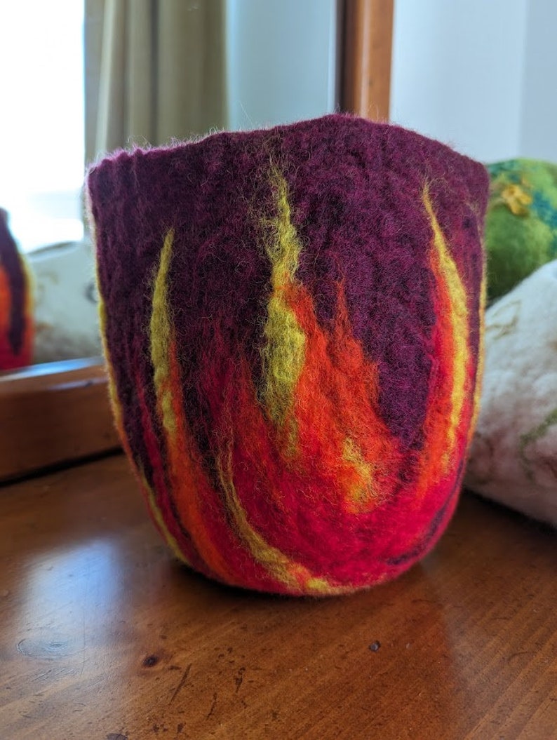 Felted Flame Vessel - Etsy