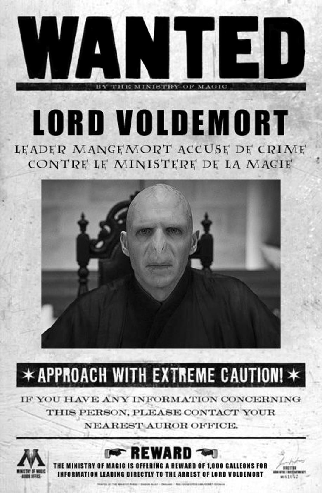 Wanted Lord Voldemort - Etsy