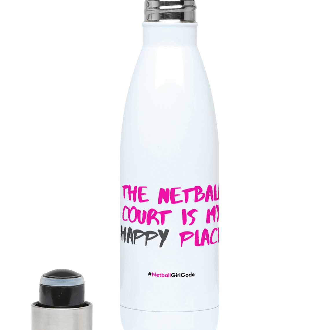 The Netball Court is My Happy Place - Water Bottle Hydro, Perfect ...