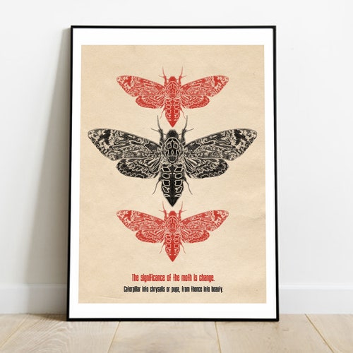 Silence of the Lambs Death Head Moth Hannibal Framed Art Print | Etsy
