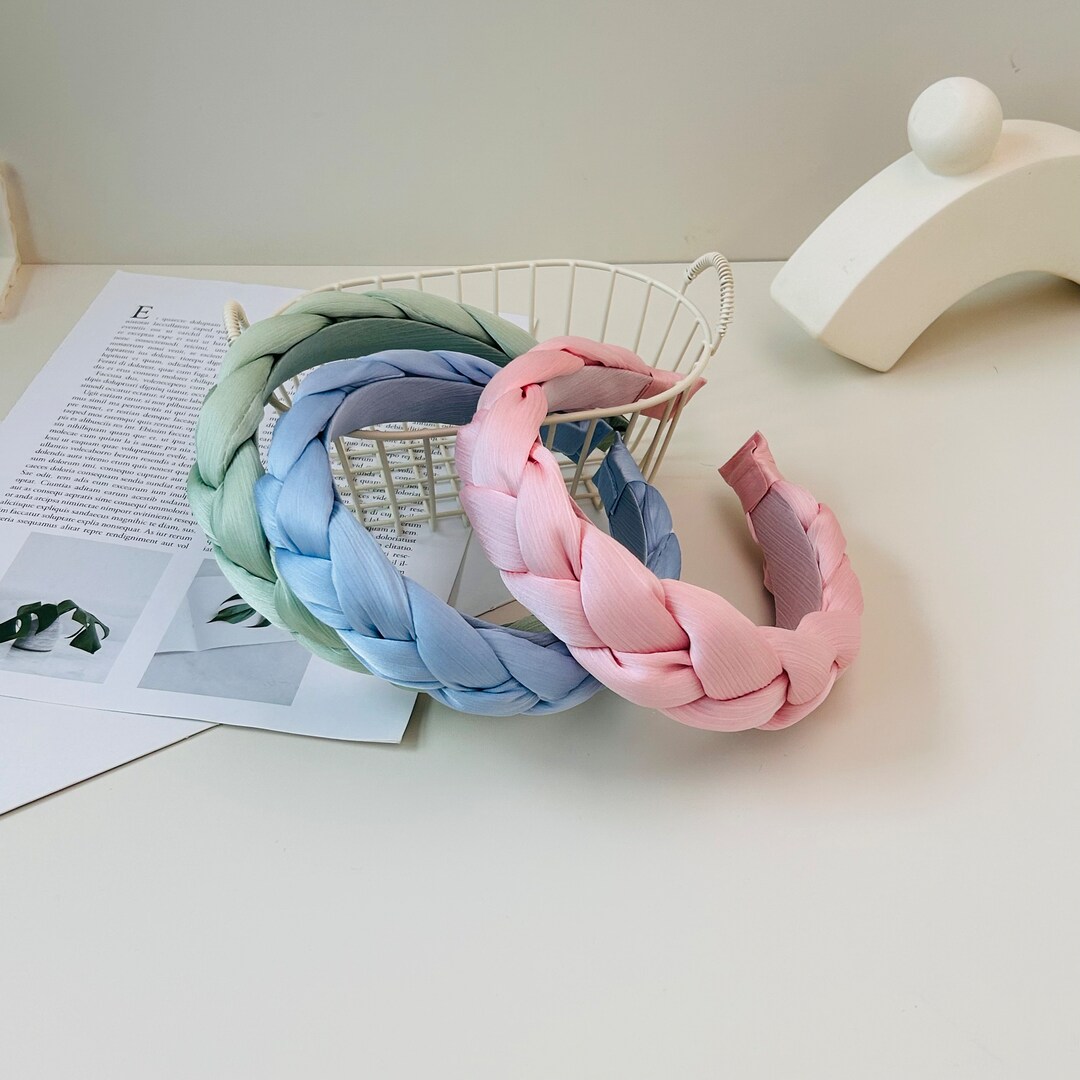 Braided Solid Color Headbands for Womenhair - Etsy