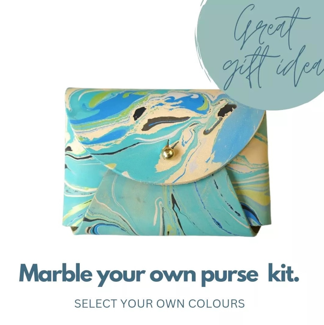 DIY Marble Your Own Purse / Purse / Home Making Kit / Colourful Purse ...