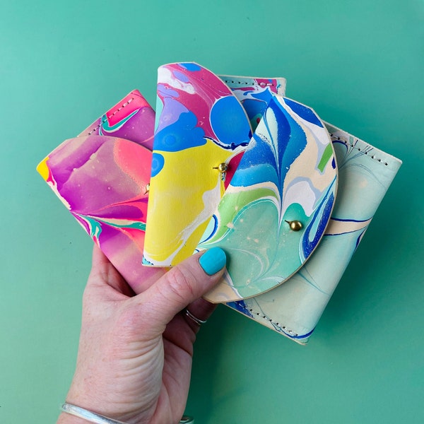 Marbled Cards - Etsy