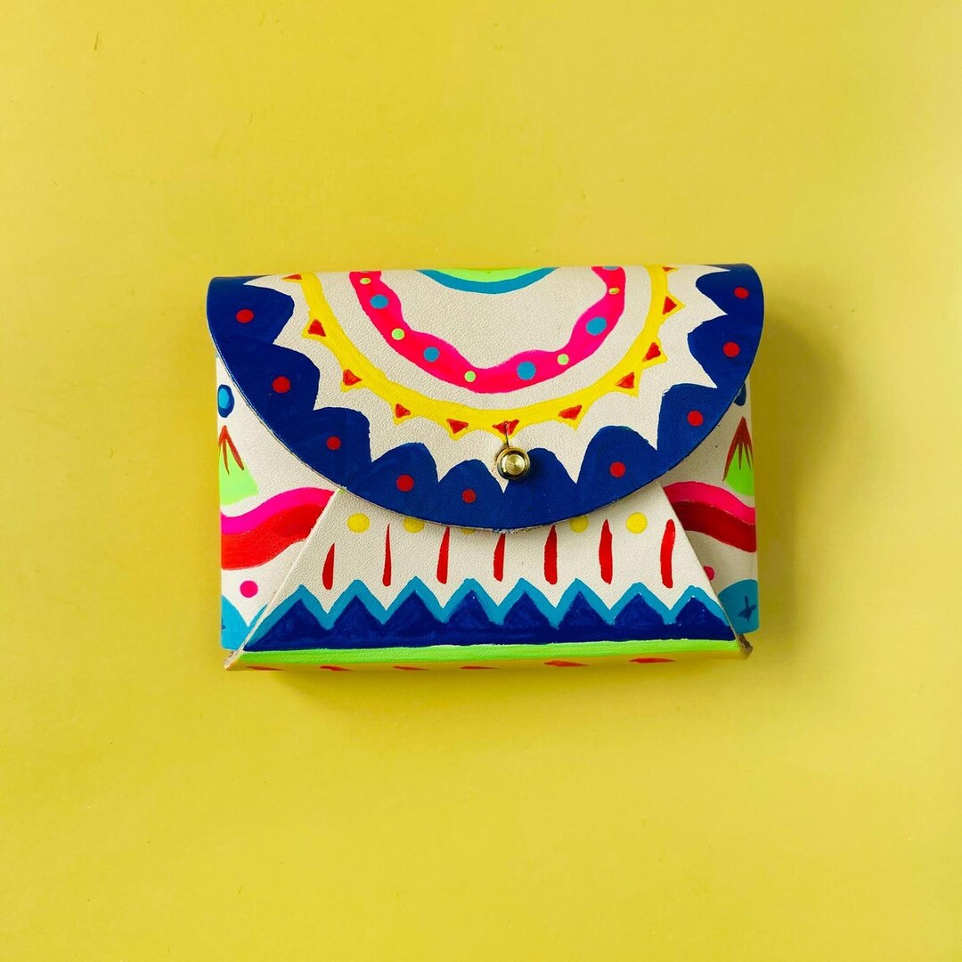 DIY Kit - Hand Paint Your Own Leather Purse / Colourful Purse / Craft ...