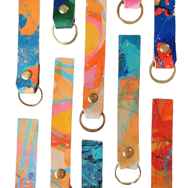 Leather Keyring - Etsy