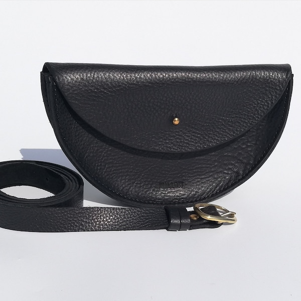 Leather Moon Bag - Etsy UK