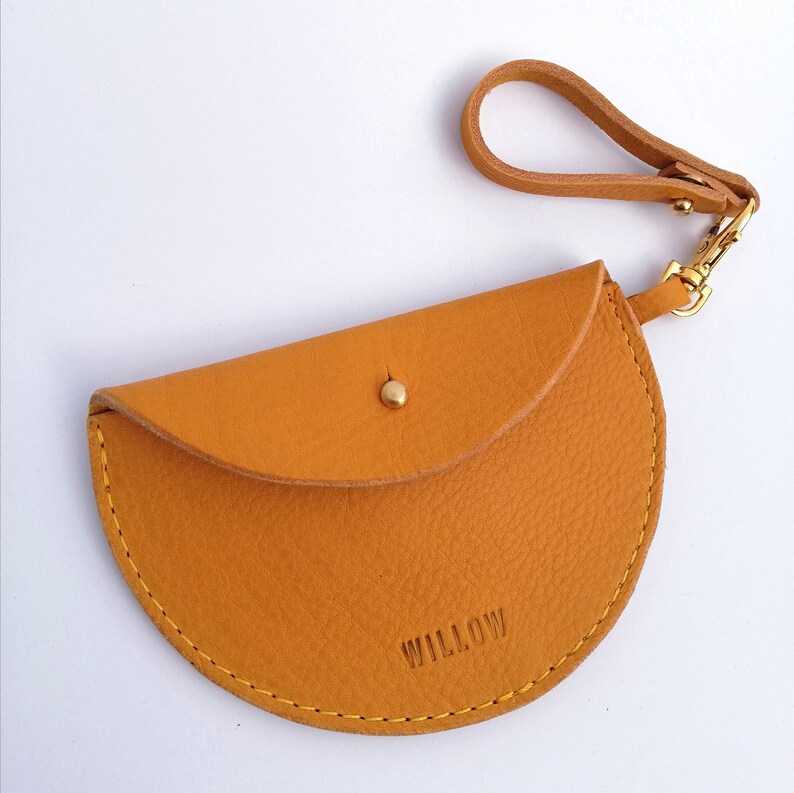 Mini Moon Purse / Hand Made Purse / Leather Purse / Half Moon Purse ...
