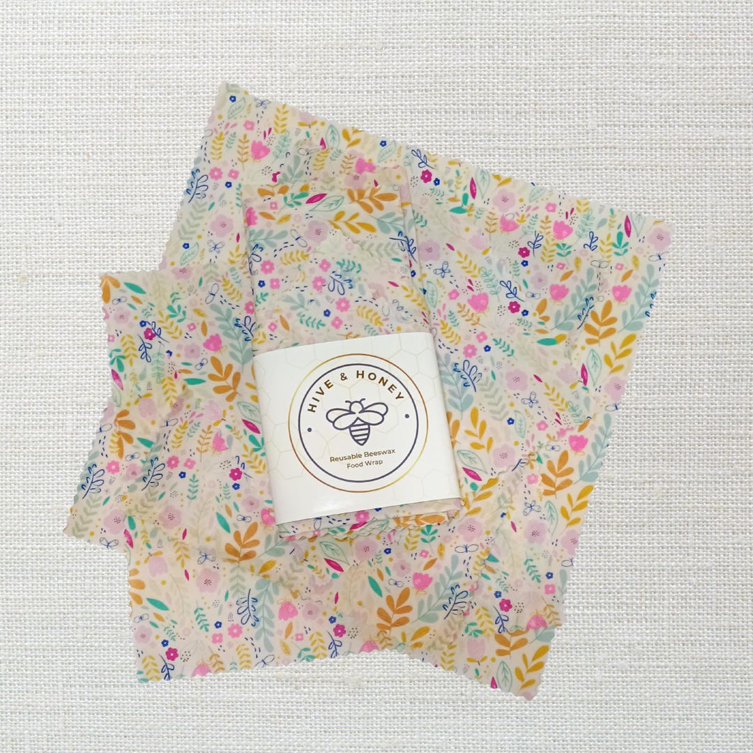 Beeswax Wrapper 4 Pc Starter Pack - Reusable Food Wrap - Eco Gift ...