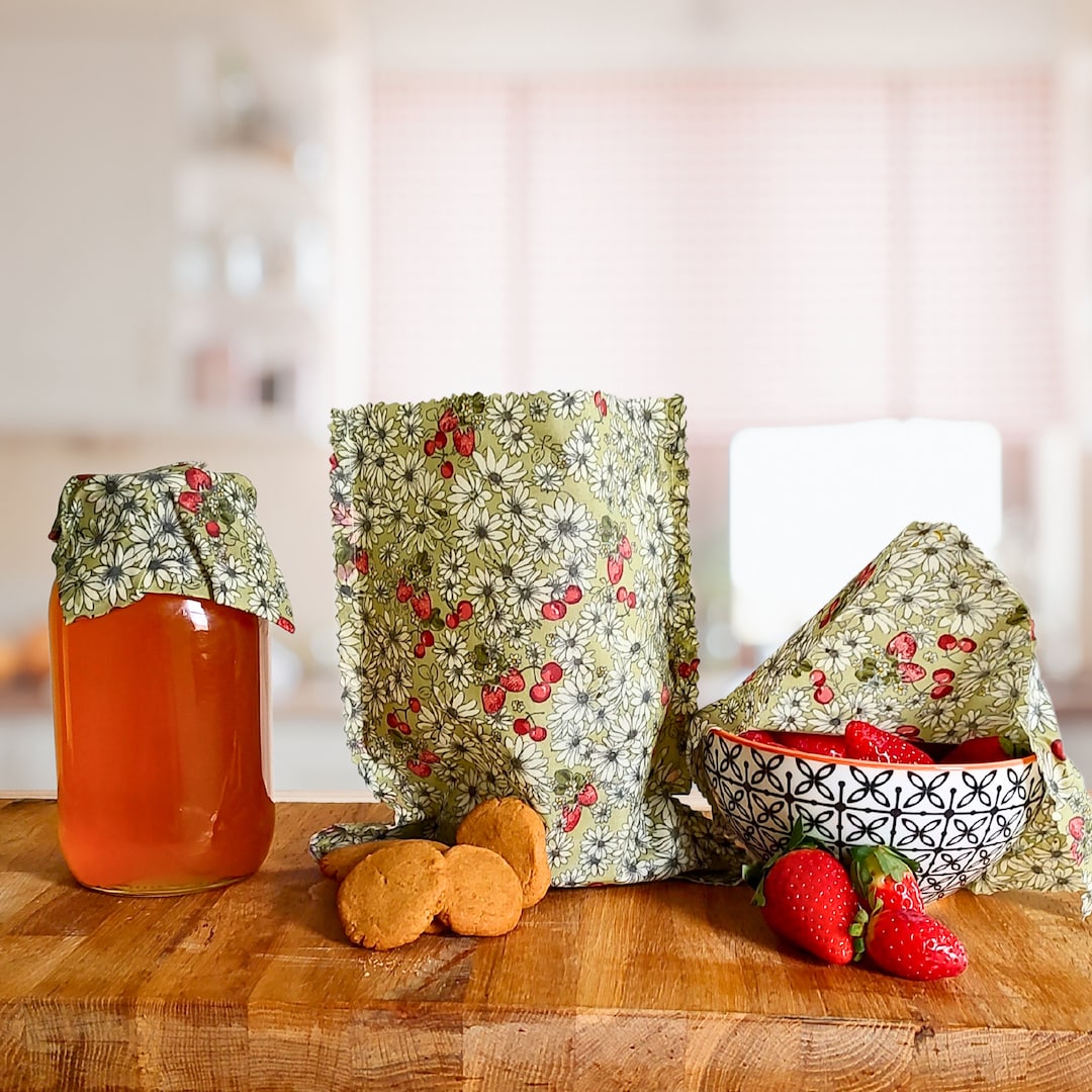 Beeswax Wrappers Reusable Food Wrap Set Eco Friendly Gift Plastic Free ...
