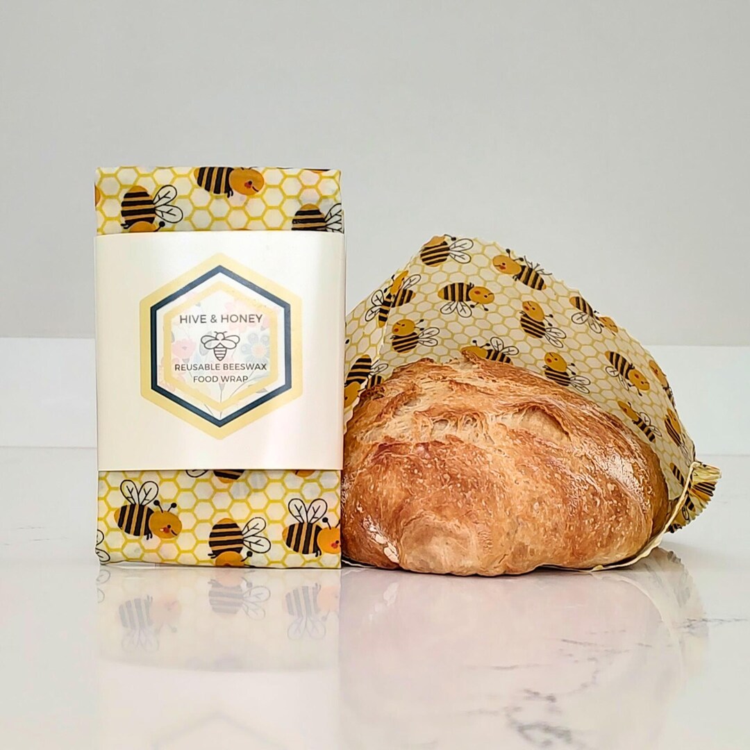 Reusable Bread Bag Beeswax Food Storage Bag Baking Tools XL Beeswax ...