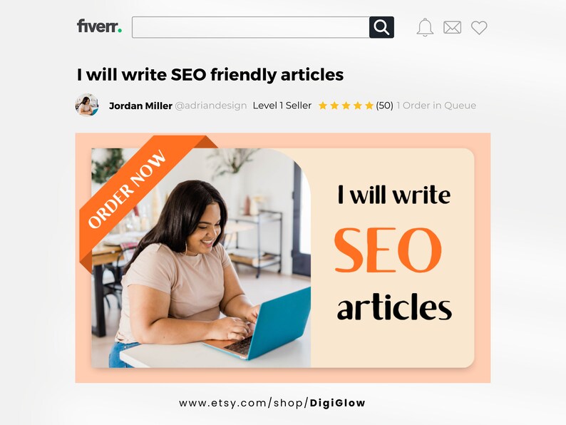 10 Fiverr Gig Image Templates to Edit in Canva, Boost Fiverr Sales ...