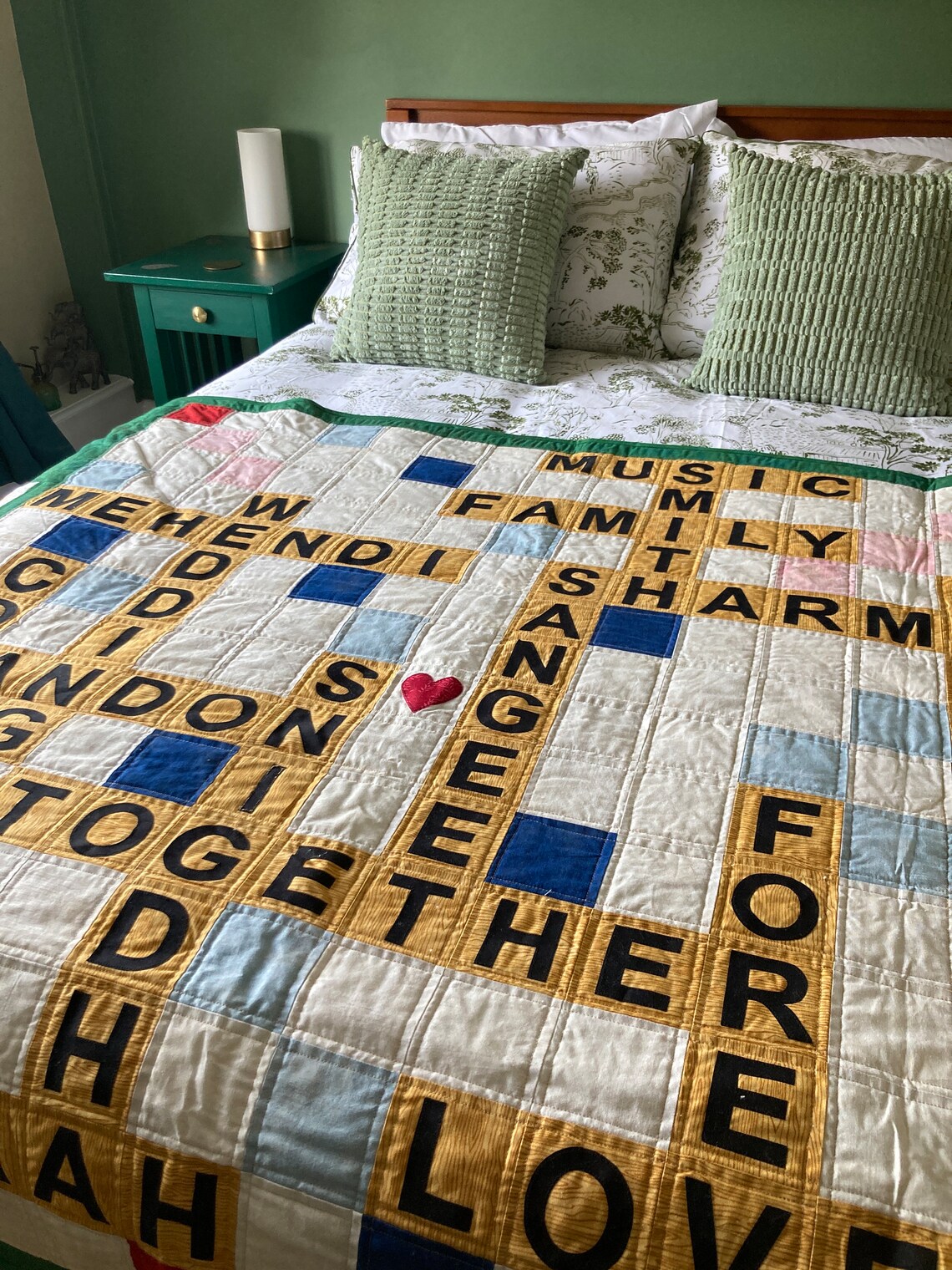 Mother’s Day Unique Gift Scrabble Board, Sofa Throw, Quilted Patchwork ...