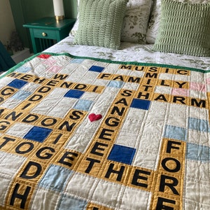 Mother’s Day Unique Gift Scrabble Board, Sofa Throw, Quilted Patchwork ...