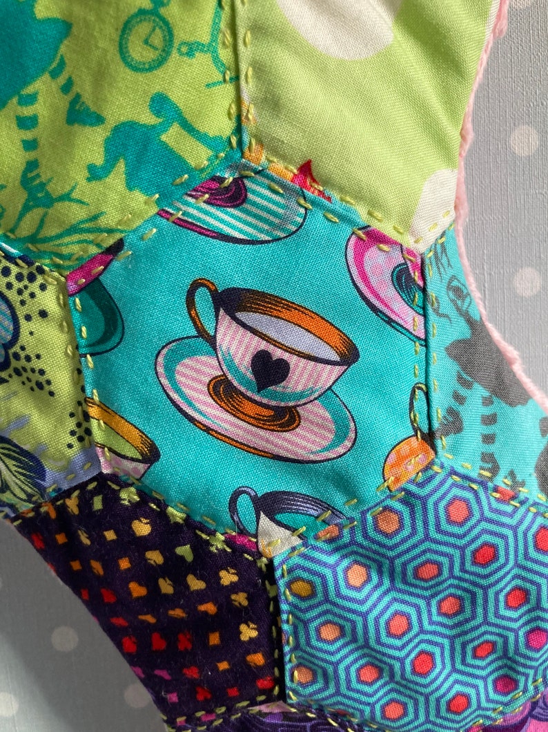 Rainbow Christmas Stocking, Tula Pink Fabric, Alive in Wonderland ...