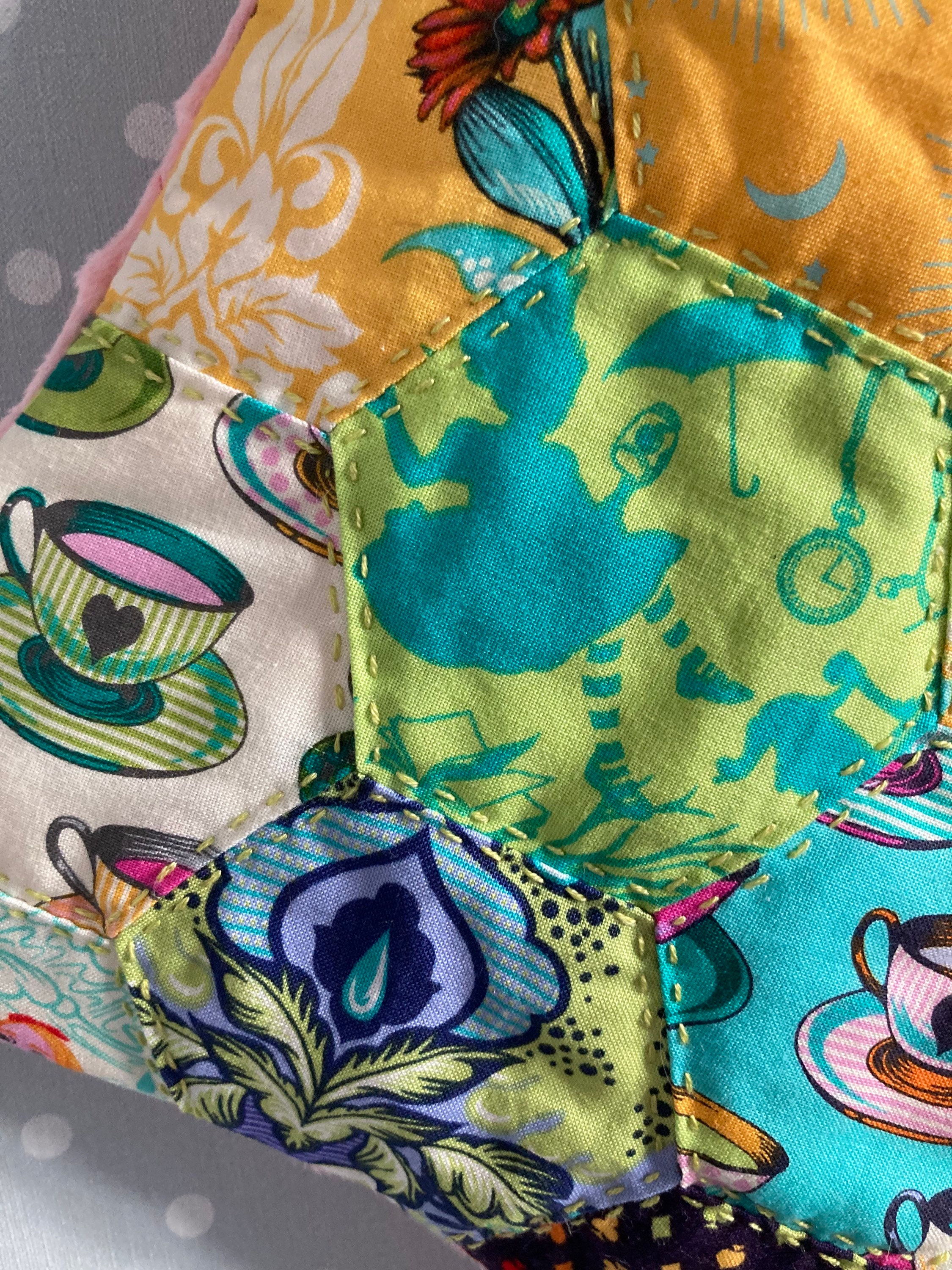 Rainbow Christmas Stocking, Tula Pink Fabric, Alive in Wonderland ...