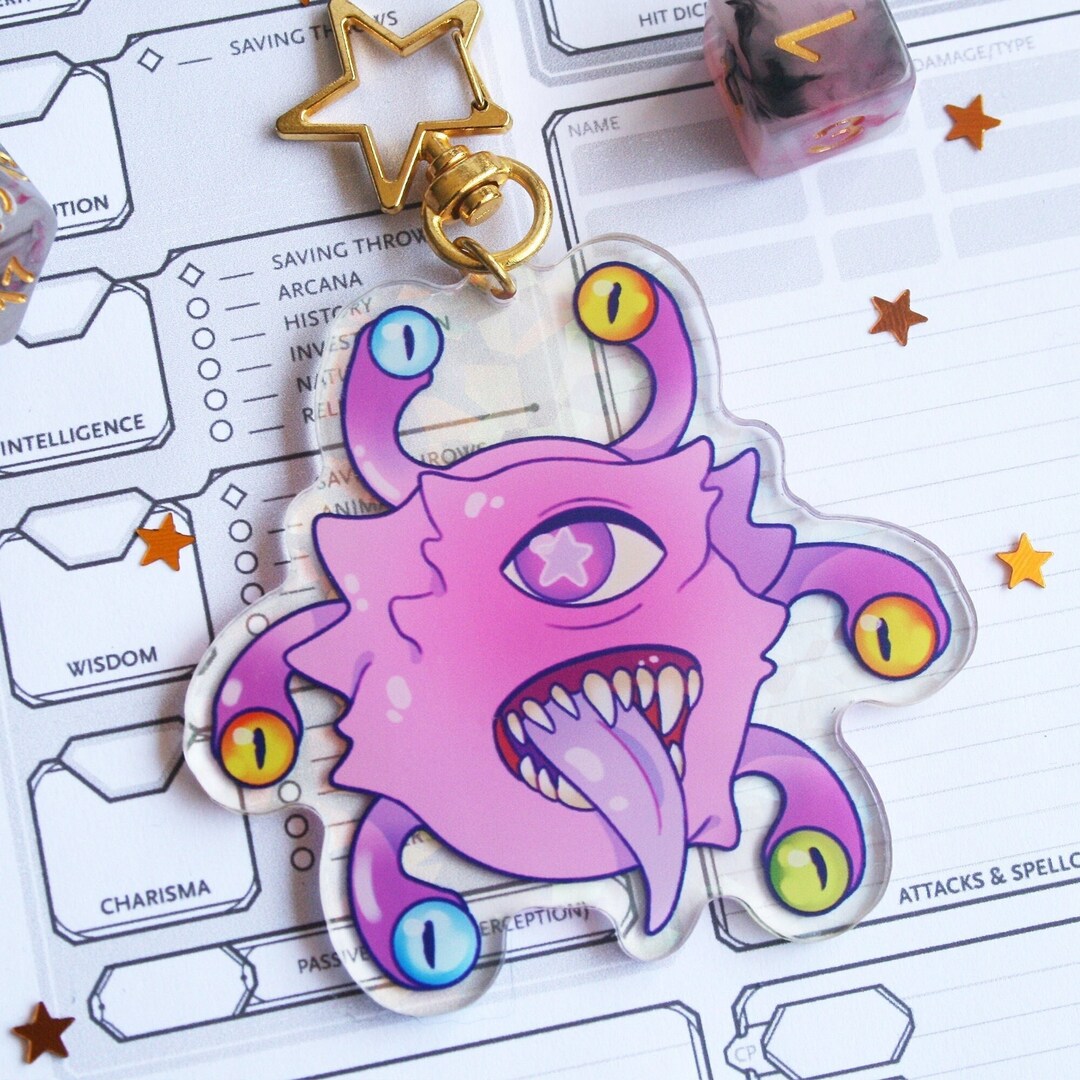 Beholder DND Holographic Acrylic Charm - Etsy
