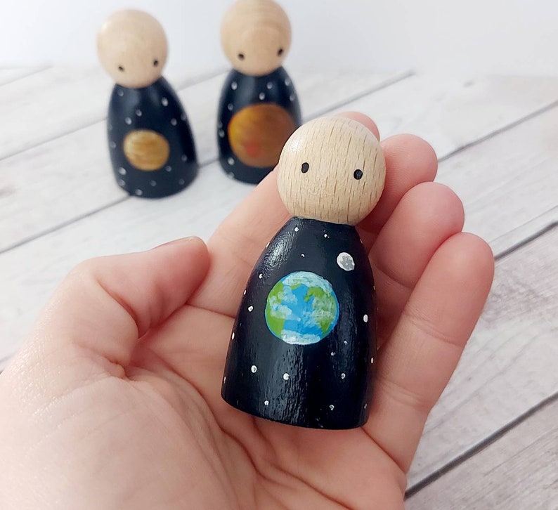Space Peg Dolls Solar System Toy Space Toys Galaxy Themed - Etsy