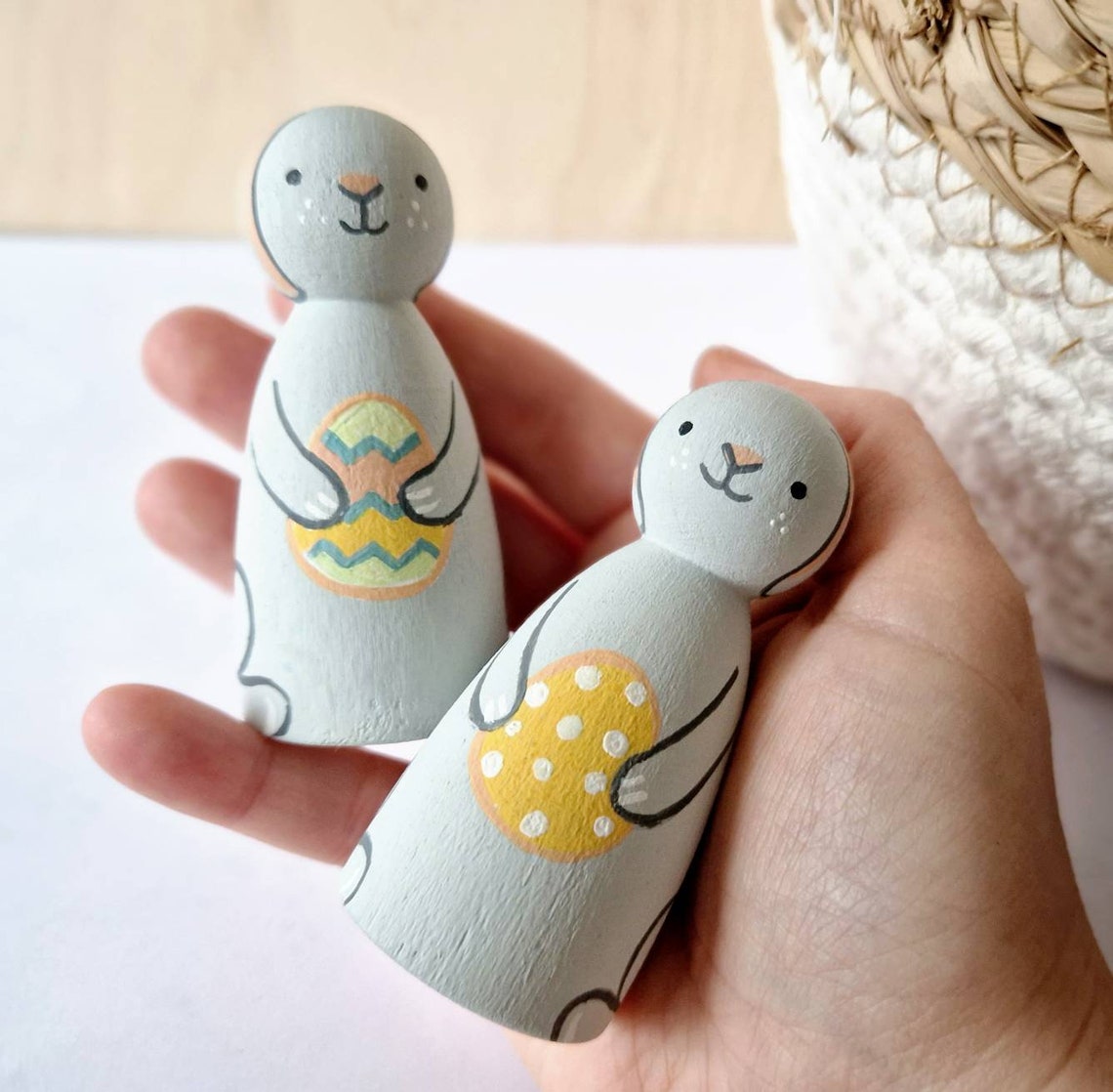 Easter Bunny Peg Doll, Alternative Easter Gifts, Easter Egg Toys ...