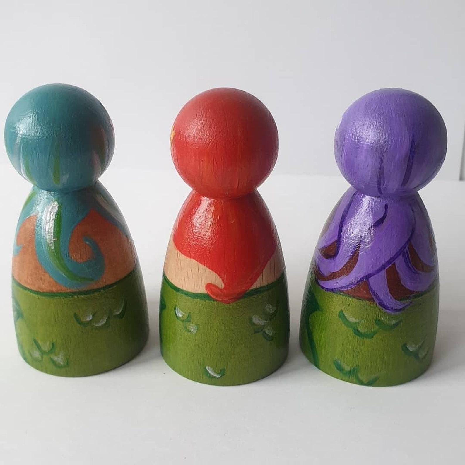 Little Mermaid Peg Doll Mermaids Figurines Underwater Peg - Etsy UK