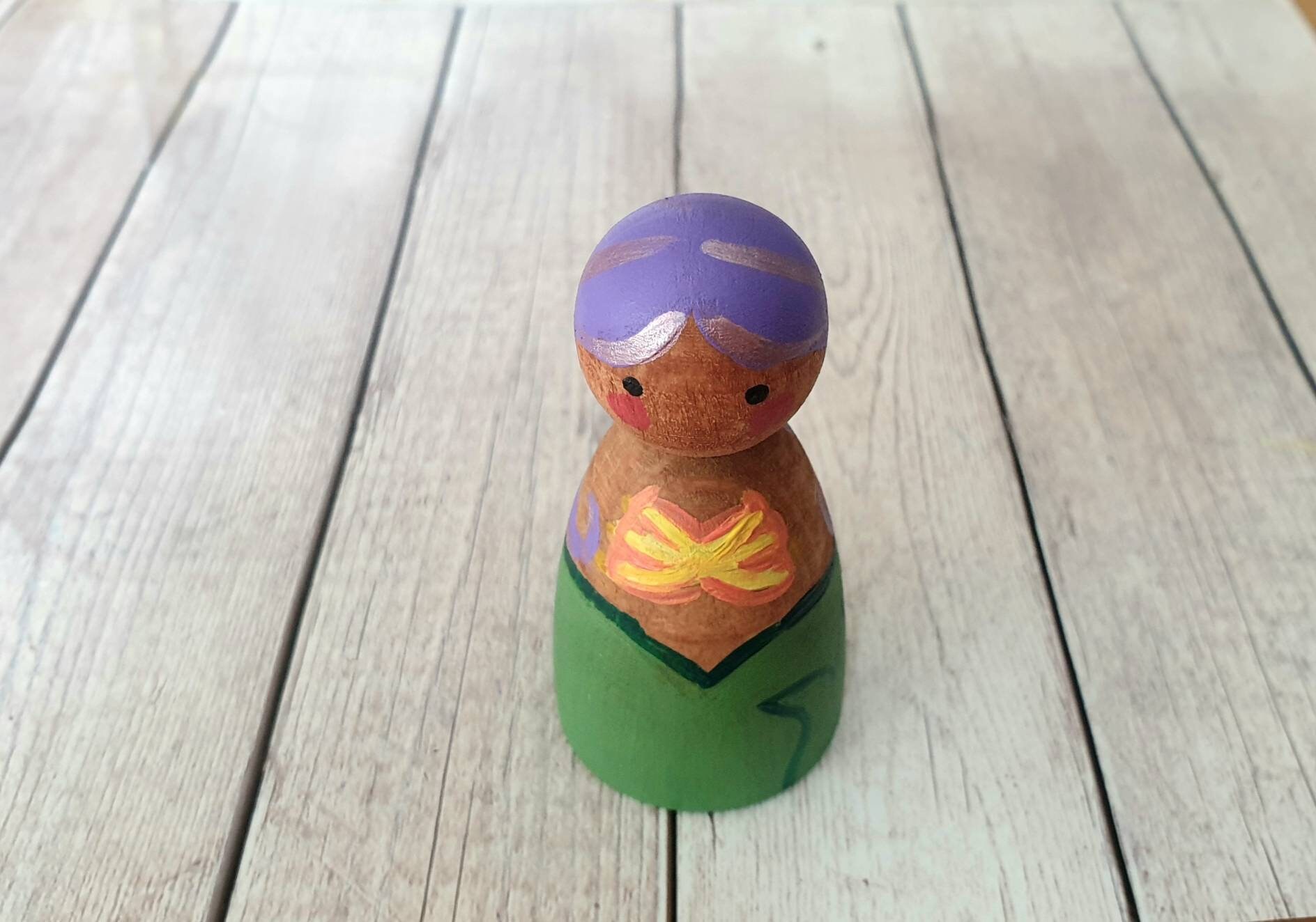 Little Mermaid Peg Doll Mermaids Figurines Underwater Peg - Etsy UK