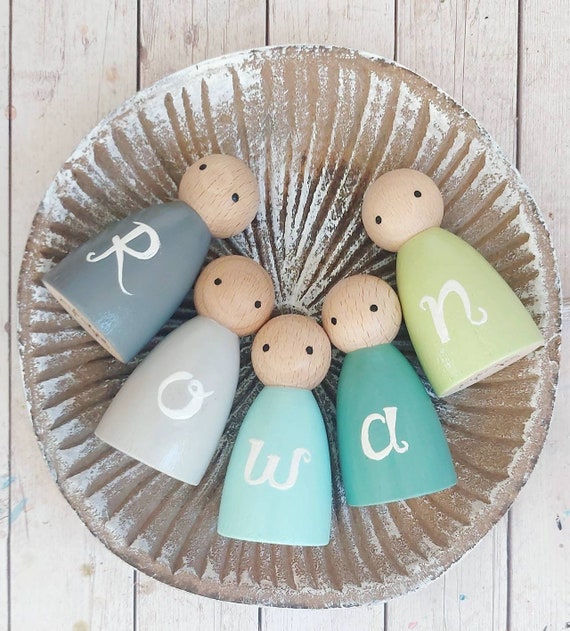 Personalised Peg Dolls Name Peg Person Rainbow Baby Gift - Etsy