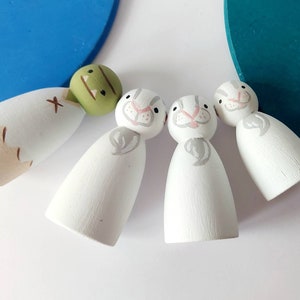 Billy Goats Gruff Peg Doll Play Set, Storytelling Toys, Traditional ...