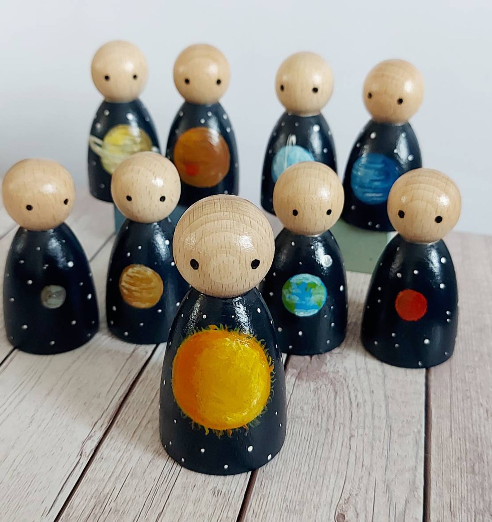 Space Peg Dolls Solar System Toy Space Toys Galaxy Themed - Etsy