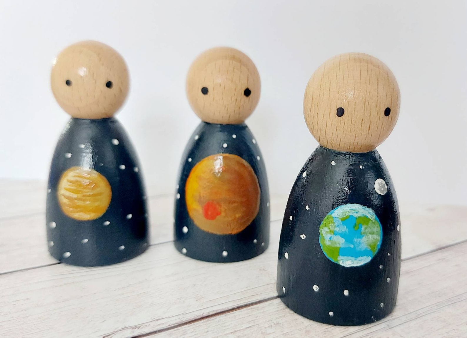 Space Peg Dolls Solar System Toy Space Toys Galaxy Themed - Etsy