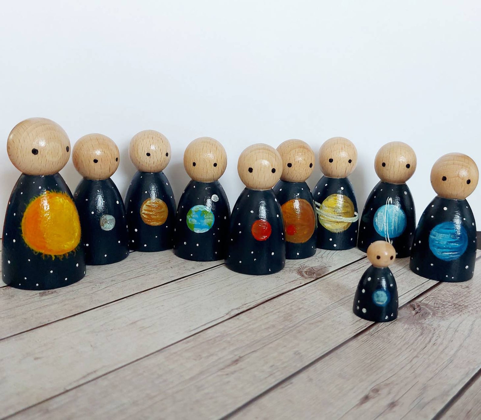 Space Peg Dolls Solar System Toy Space Toys Galaxy Themed - Etsy
