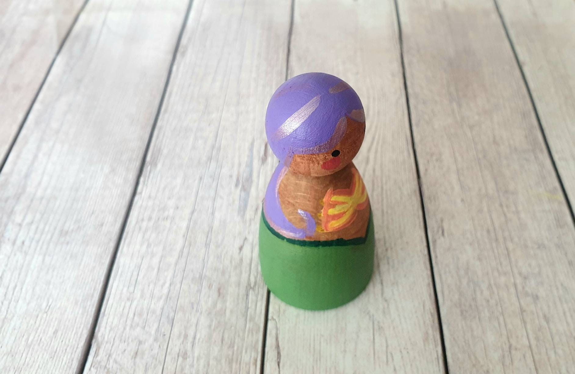 Little mermaid peg doll mermaids figurines underwater peg | Etsy