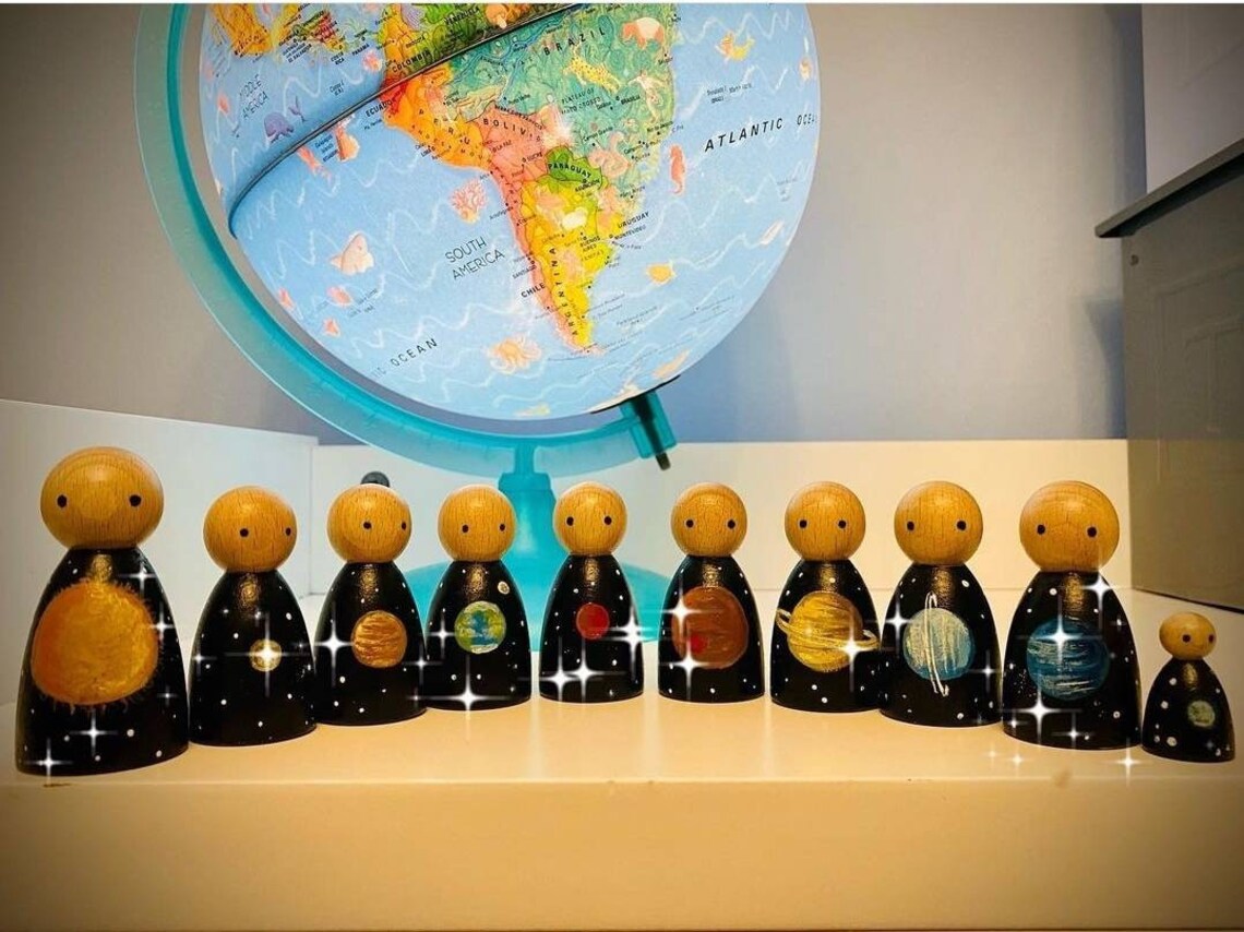 Space Peg Dolls Solar System Toy Space Toys Galaxy Themed - Etsy