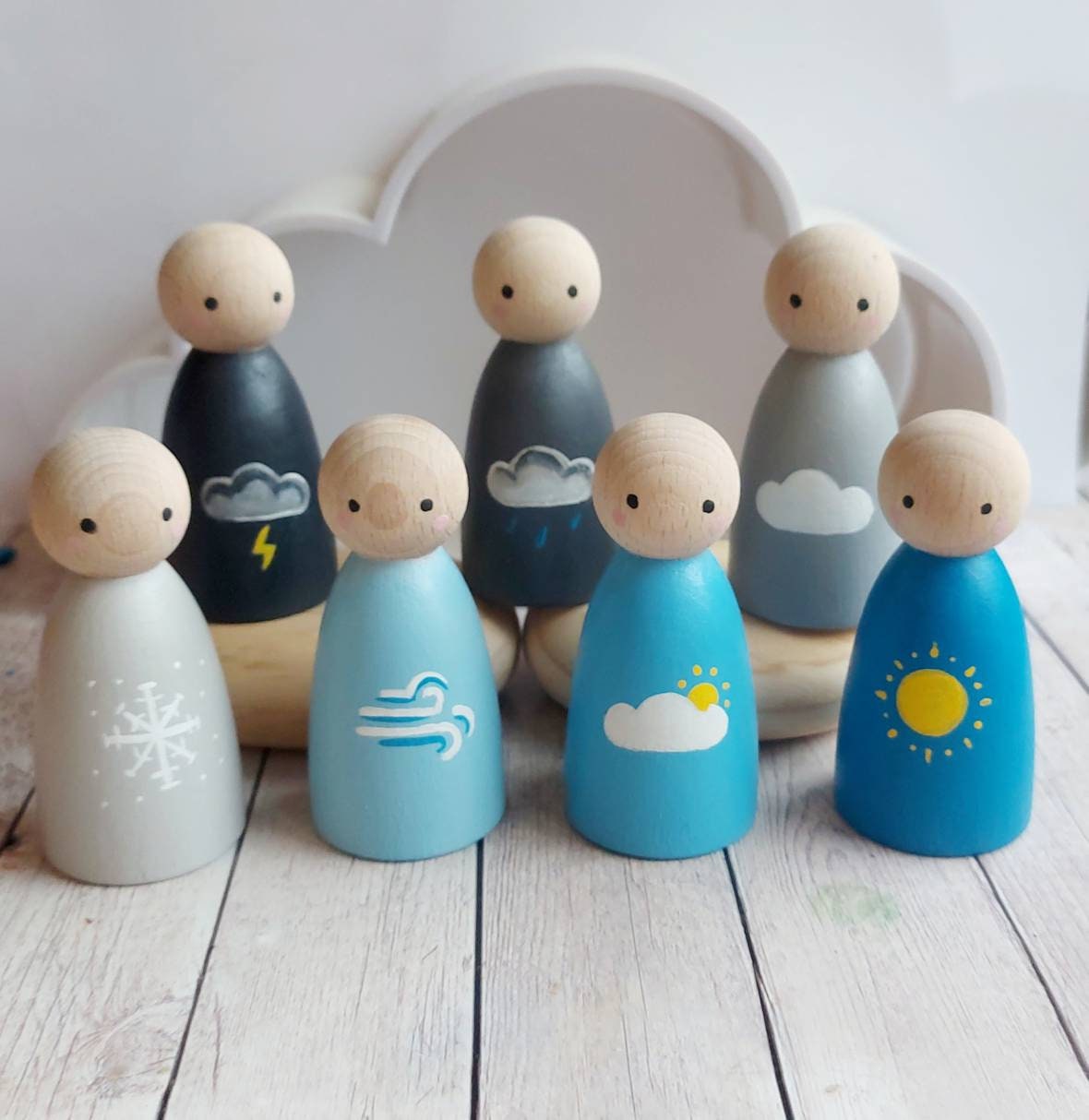 Weather Peg Dolls Learning Resource Peg Dolls - Etsy