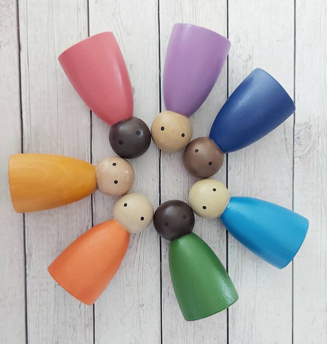 Rainbow Multicultural Peg Dolls, Multicultural Toys, Understanding the ...