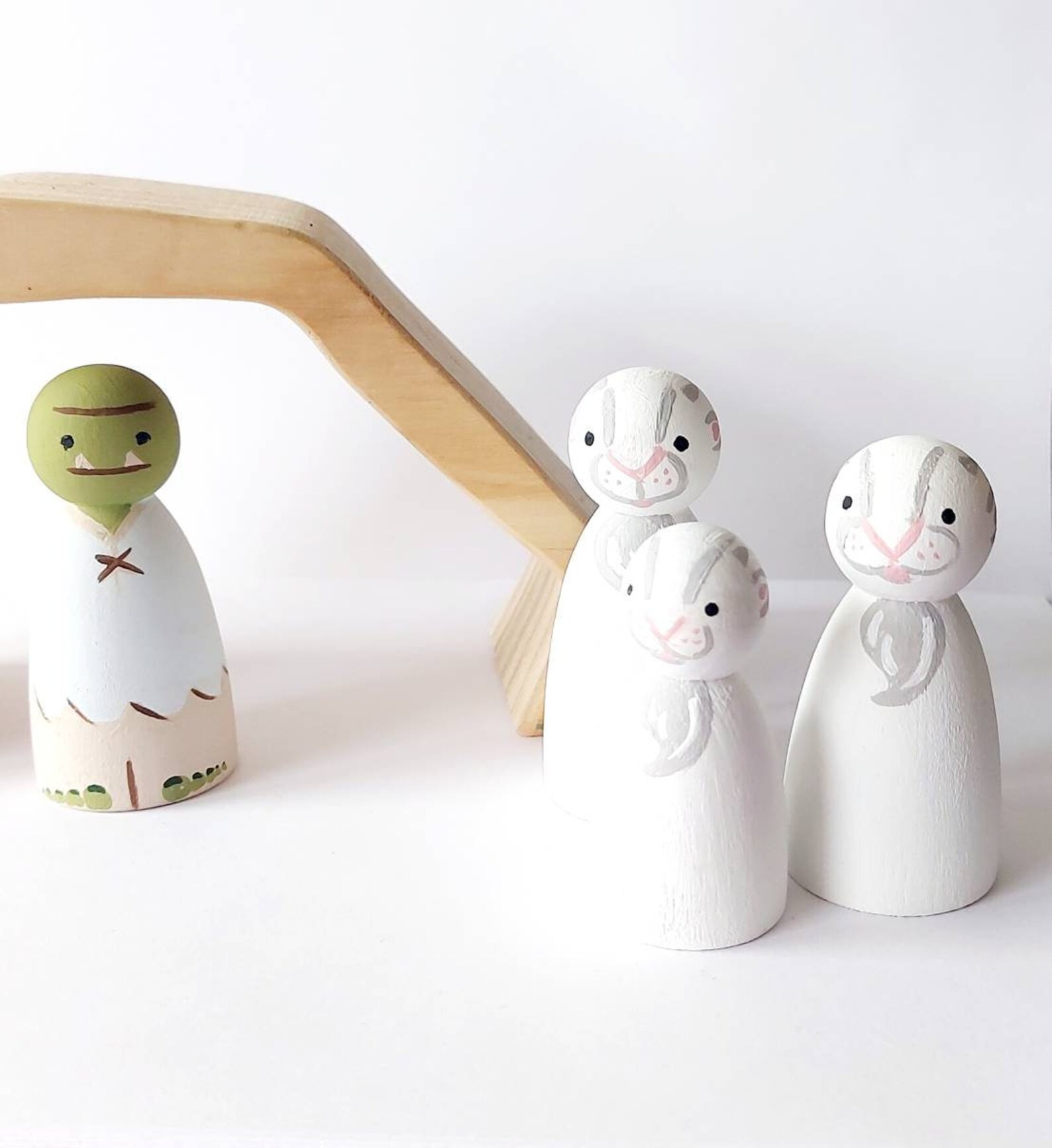 Billy Goats Gruff Peg Doll Play Set Storytelling Toys | Etsy