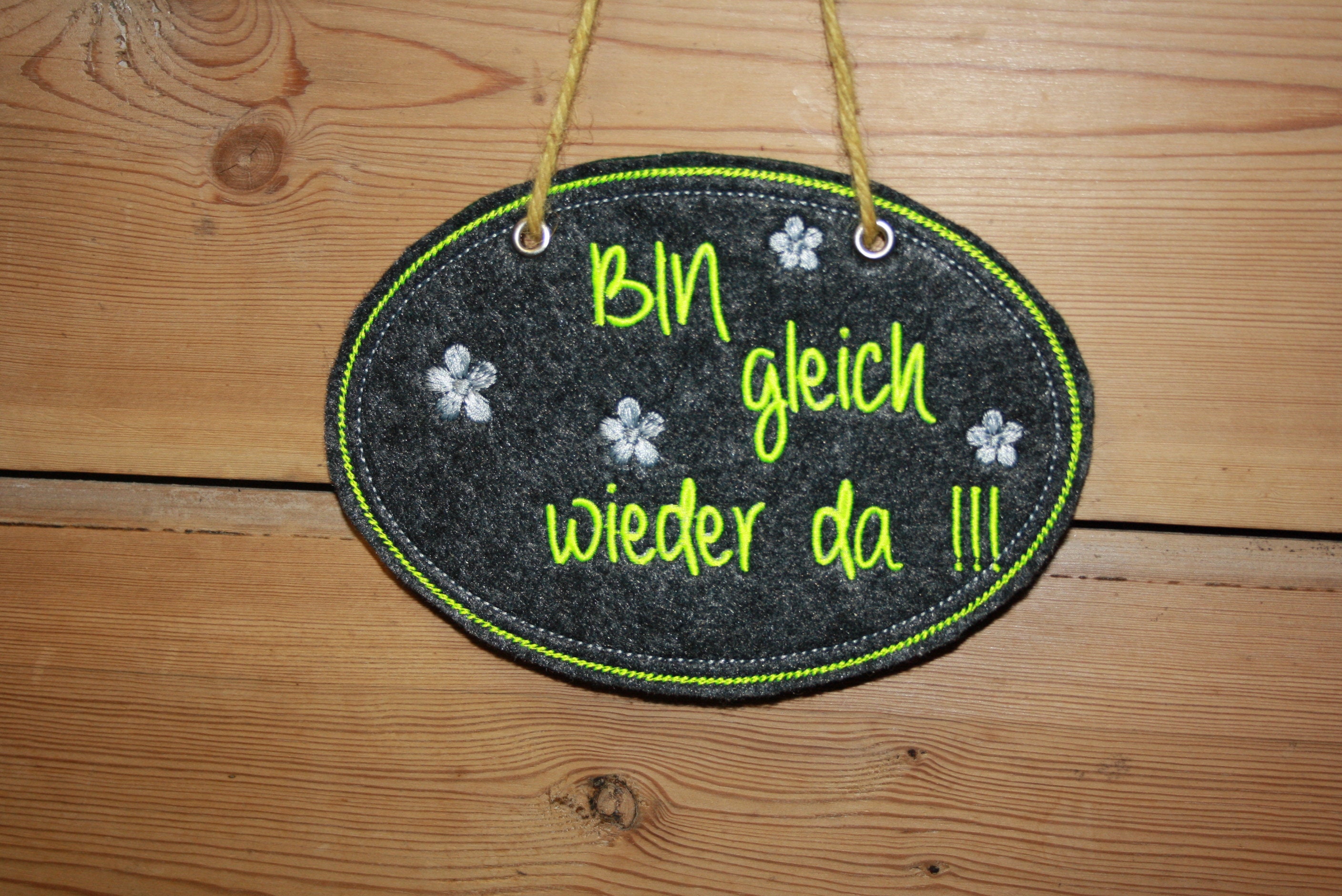 Schild Bin Gleich Wieder Da