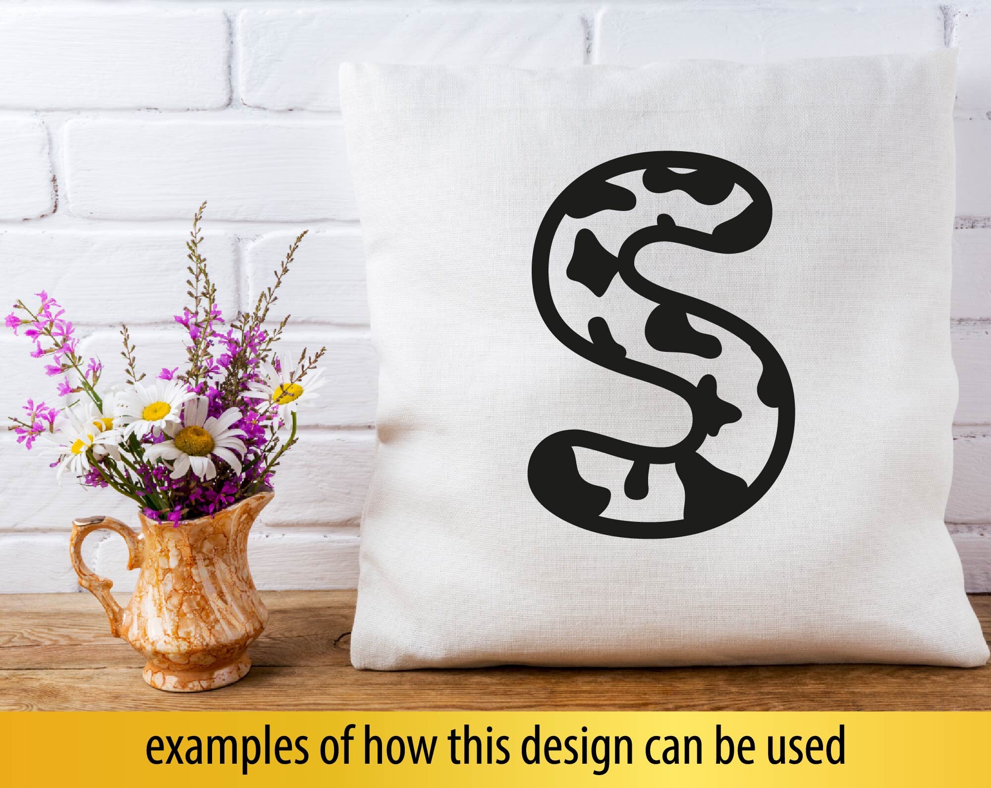 Cow Print Alphabet Clip Art