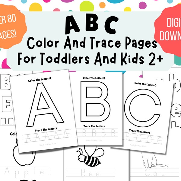 Abc Coloring Pages for Toddlers - Etsy