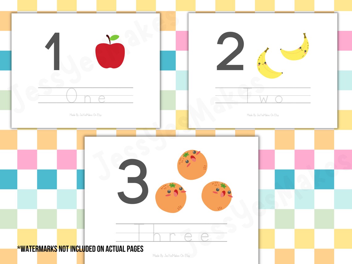 0-20 Color Count and Trace Number/math Worksheets for Kids - Etsy