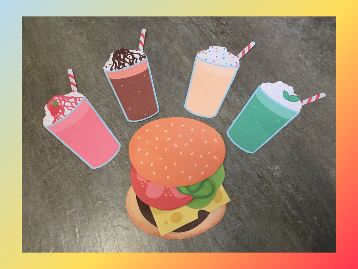 Pretend Play Burger Building Printable Playset for Kids - Etsy