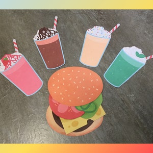 Pretend Play Burger Building Printable Playset for Kids, Toddlers ...
