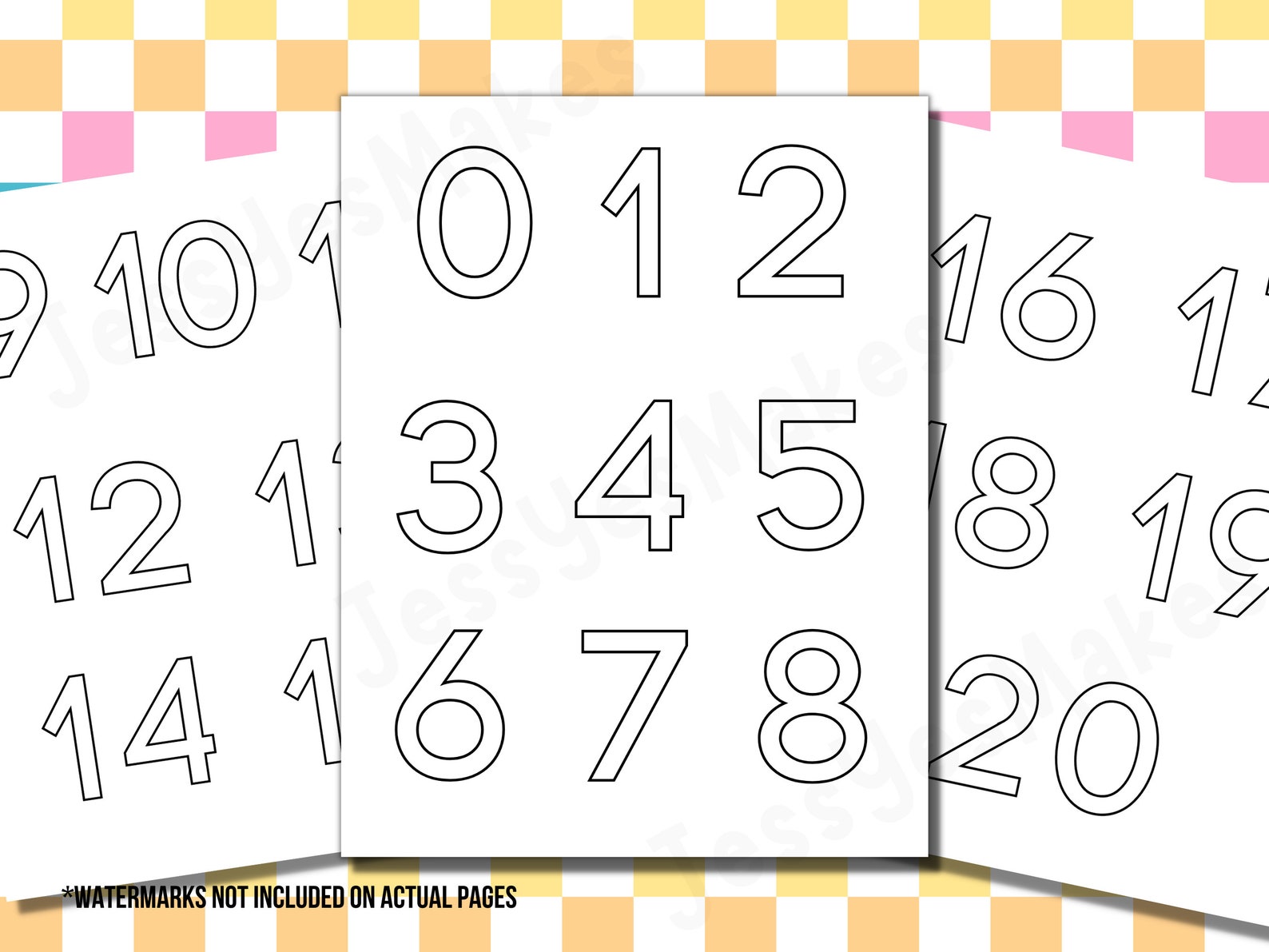 0-20 Color Count and Trace Number/math Worksheets for Kids - Etsy