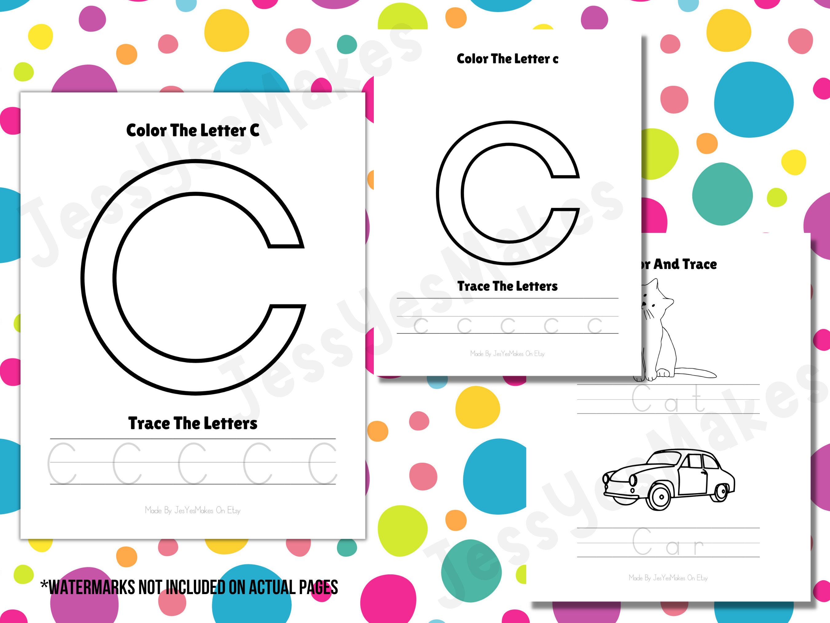 ABC Color and Trace Alphabet Pages for Toddlers and Kids 2 and - Etsy