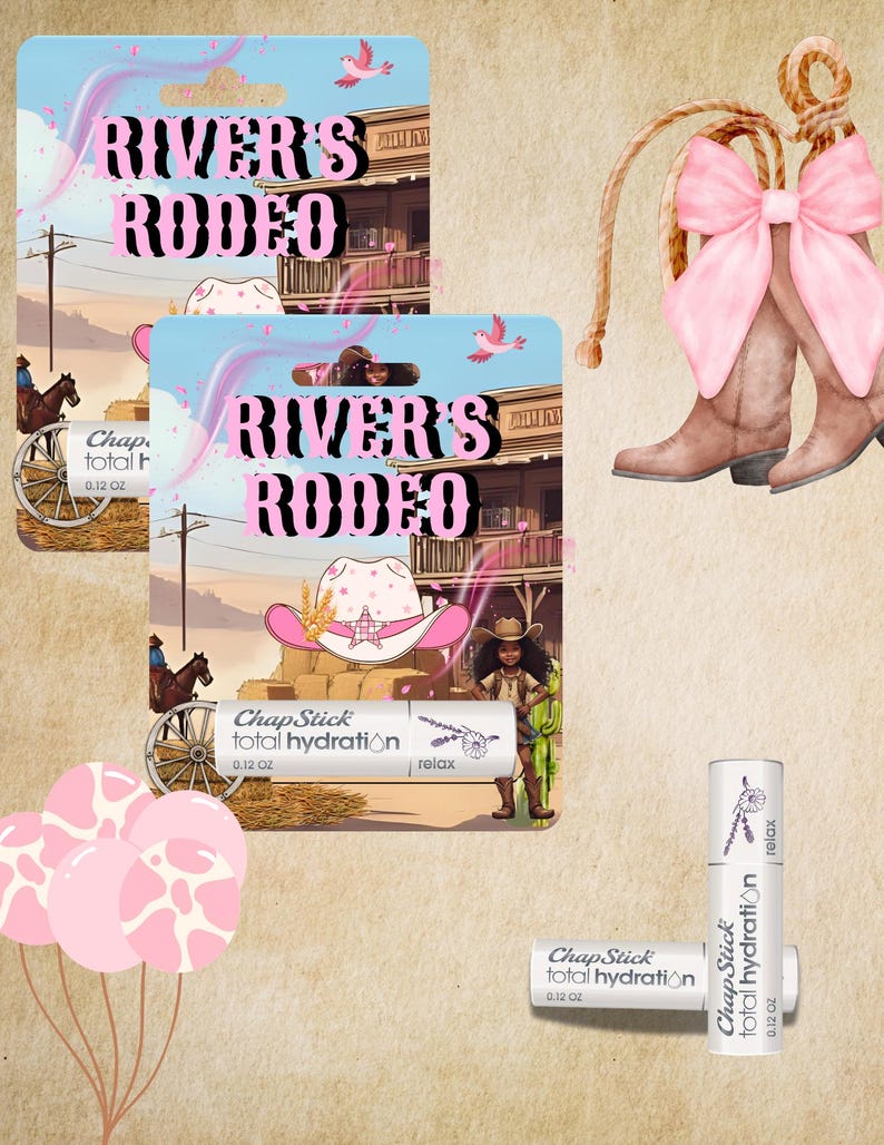 Cowgirl Rodeo Custom Birthday Bundle, Editable Rodeo Party Favors, Chip ...
