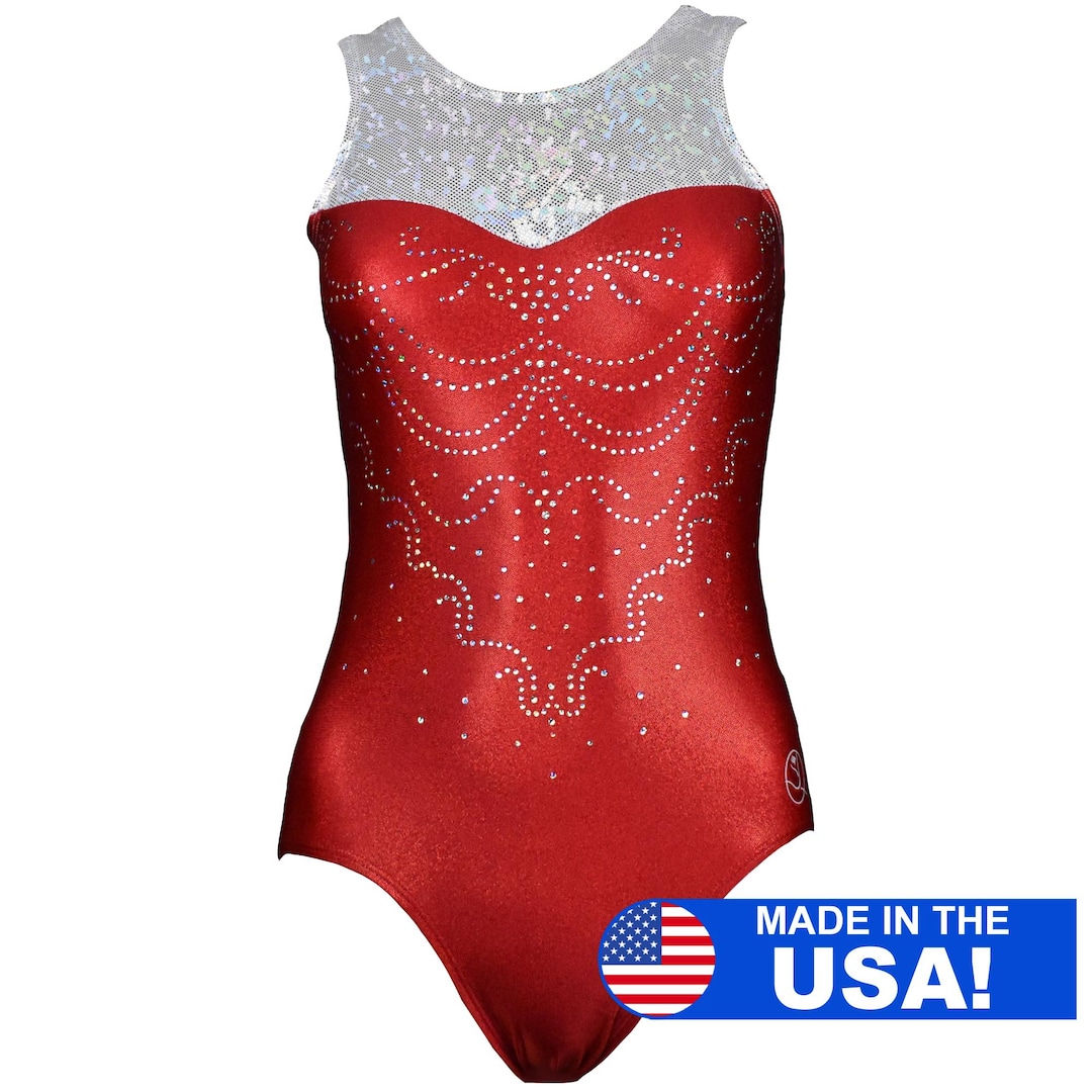 Red Bella Gymnastic Leotard - Etsy