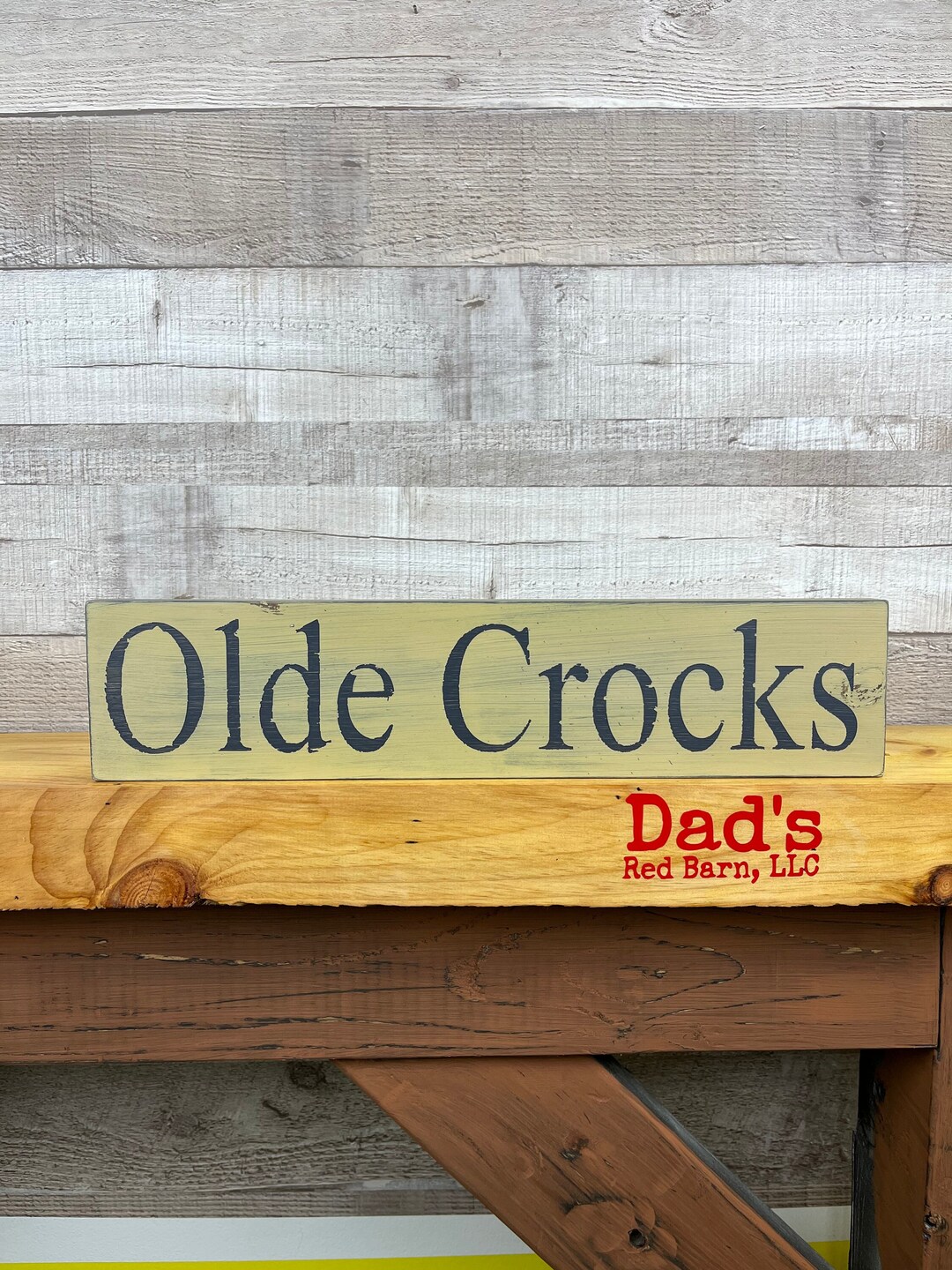 Primitive Rustic Old Crocks Sign, Rustic Decor, Crocks, Primitive Decor ...
